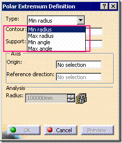 CATIA Surface Design: Extremum and Polar Extremum Creation